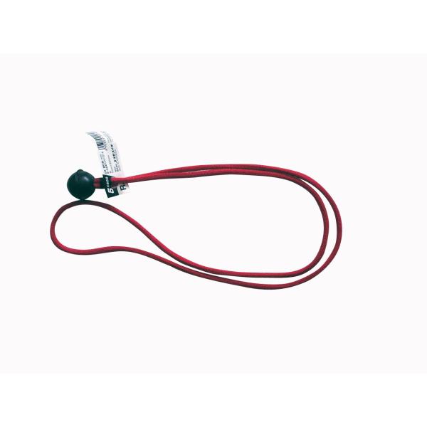 カラー：レッドサイズ：5mm×600mmスタイル：ボール止め付き伸縮性があり、周囲を糸で特殊織しています。荷物の仮留め、固定等ボール付タイプ材質:天然ゴム・ポリエステル色:レッド