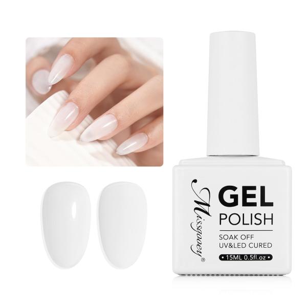 カラー：乳白色【MISSGOOEY多機能ジェルネイルが登場！】本製品はベースジェルが不要で、MISSGOOEYの多機能ジェルネイルを1〜2層塗り、最後にコートを仕上げるだけで、長持ちし、ふっくらとした美しいネイルが簡単に完成します。本製品は...