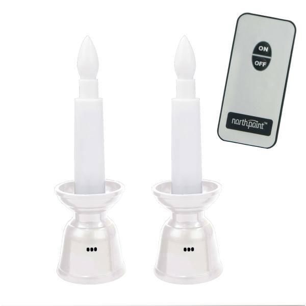 カラー：ホワイトサイズ：直径4×高さ14ｃｍスタイル：電池式【サイズ(約)】直径4×高さ14cm　【セット内容】LEDろうそく×2本　リモコン１個※CR2025ボタン電池使用（モニター電池付）【材質】本体=ABS樹脂、リモコン材質=PP樹脂...