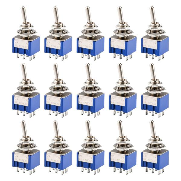スタイル：MTS-202モデル:MTS-202電圧:125Vアンペア:6A仕様:6ピン2ポジション銅接点125Vパッケージ内容:15*トグルスイッチ