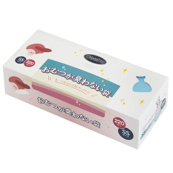 カラー：ブルーサイズ：SS【驚異の脱臭効果】収容物からの臭気の透過を抑制するバリア層を有し、数日放置されても嫌なニオイが漏れません。子供のオムツ処理やペットの汚物始末など、様々なシーンで大活躍。【高品質素材】共押出し法により0.02mm厚の...