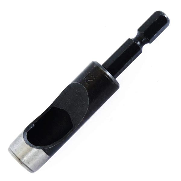 サイズ：12mmサイズ:全長72×外径14mm質量:33g用途:皮・布・紙の穴あけ、レザークラフト、手芸本体材質:機械構造用炭素鋼(SC)・硬度HRC46~48軸径:六角軸対辺6.35mm