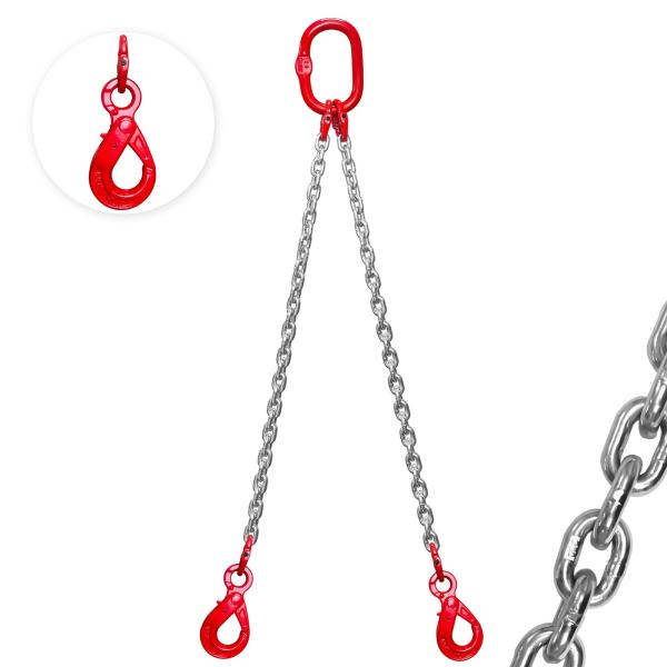 カラー：ホワイト【サイズ】定格荷重：2t チェーンの長さ: 1.5m チェーンの直径：6mm フック使用荷重：1ton【ラッチロック式フック】ラッチが開・閉とも自動的にロックされ、荷物の下敷きになった場合も引き抜きに便利なスリングチェーンで...