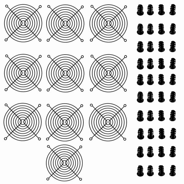 スタイル：10枚【ファンメタルフィンガーガード】ヘアなどの屑がファンシステムに入るのを防ぐことができます。ファンの寿命を延ばすのに役立ちますだけなく。 家庭、オフ ィス、教室、ファンの安全に配慮した公共の場所で特に便利です。【安定と耐久性】...