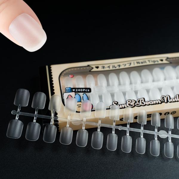 カラー：#14-ショートスクエア 半透明サイズ：?18×8×2.5cmスタイル：クリア・【品質と便利なネイル用品】多様なマニキュアの追求に合わせて、さまざまな形や色でご利用いただけます。同じ形は磨き砂と透明の二種類があります、磨き砂は事前に...