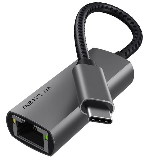 サイズ：usb c, ethernet【USB Cイーサネットアダプタ プラグ＆プレイ】このUSB C - RJ45イーサネットアダプタ(Thunderbolt 3/4対応)は、イーサネットポートがない、またはイーサネットポートが壊れている...