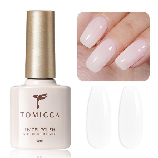 カラー：ミルキーホワイト8ｍl容量: 8ｍｌ*1ボトル。よりポータブルでいつでも交換可能。天然レジンを使用しており、無毒で刺激臭も少なく、より安心です。ゼリースタイルのジェルネイル: オパールゼリーな質感にこだわったネイルジェル、透明感たっ...