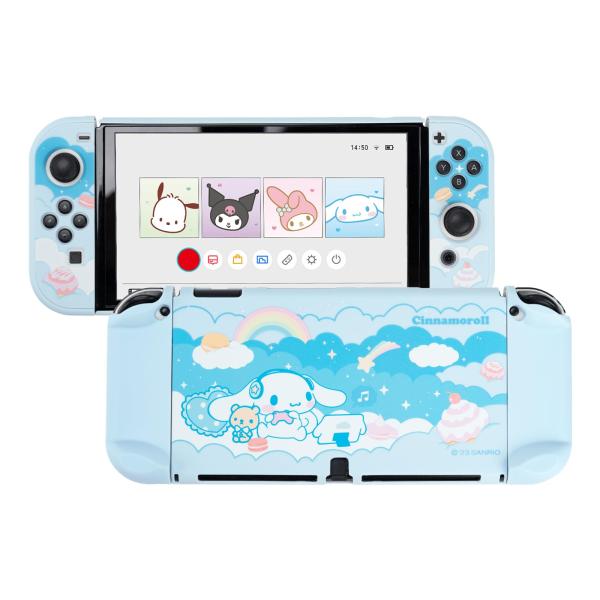 カラー：ブルーSwitch OLED用に設計:このスイッチ保護ケースは、Switch OLEDコンソールとJoystick コントロー ラーにのみ最適です。標準のSwitchやSwitch Liteには対応していませんスリムなデザイン:スイ...