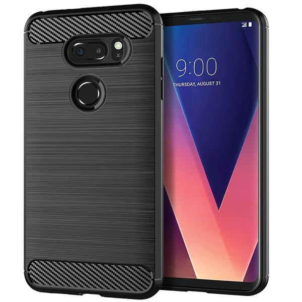 カラー：ブラックサイズ：LG V30+ 用のスタイル：軽量カバー カーボン仕上げ：カーボン調で高級感があり、指紋も油も付きにくい加工がされてます、手汗をよくかく体質も汚れも目立たず、または耐久性も高いですスマホケース サイズピッタリ、本体に...