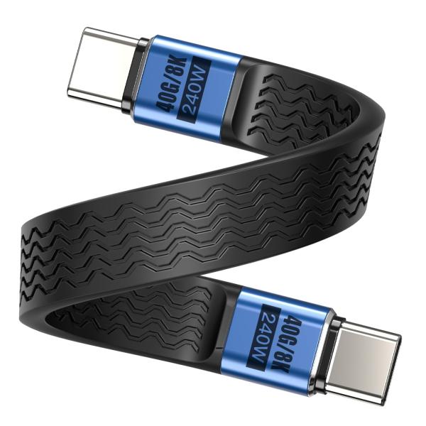 カラー：ブラック【240W PD3.1充電 | デバイスを素早く復活】USB4 Type-C PD 3.1対応により、最大240Wの電力供給を実現！高出力ノートパソコンやデバイスを迅速かつ効率的に充電できます。外出先での使用に最適で、デバイ...