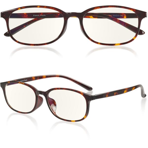 カラー：ブラウンデミサイズ：Free Size【最新改良版！】ご要望にお応えして ブルーライトカット率45％以上の高機能レンズを新たに搭載！【素材構成】 フレーム素材：超軽量弾力FRENCH PLASTIC G850 鼻パッドの形状：フレー...