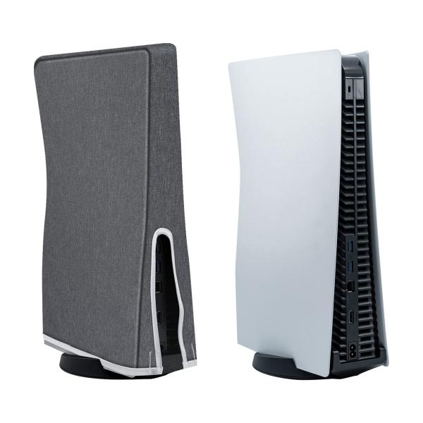 カラー：グレー対応機種：PS5通常版（UHD）とデジタル版（立位）用に特別に設計され防塵カバーです。2023.11新型PS5 Slimには対応しておりません，ご注意ください。高品質素材：耐久性と耐衝撃性に優れたポリエステル布を採用し、長くお...