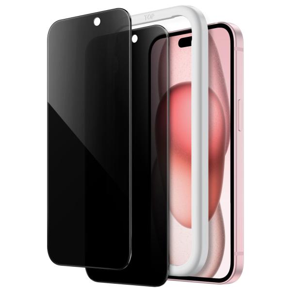 カラー：ブラックサイズ：i Phone 15 6.1インチ気泡が入った場合は、液晶保護フィルムの角を持ち上げて再度下に置くと気泡が消えます。簡単に取り付け 付属の取り付け用のガイド枠を使うと、完璧に位置を合わせて、気泡を残さずに液晶保護フィ...