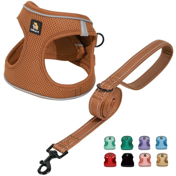 カラー：ブラウンサイズ：S【犬猫兼用デザイン】仕様：犬ハーネス*1、 犬リード*1。【Sサイズ】首回り：26-30cm 胸囲：35-40cm/附属リード:150cm。【優れたメッシュ素材】通気性のあるエアメッシュで、暑い日でも快適に使用でき...
