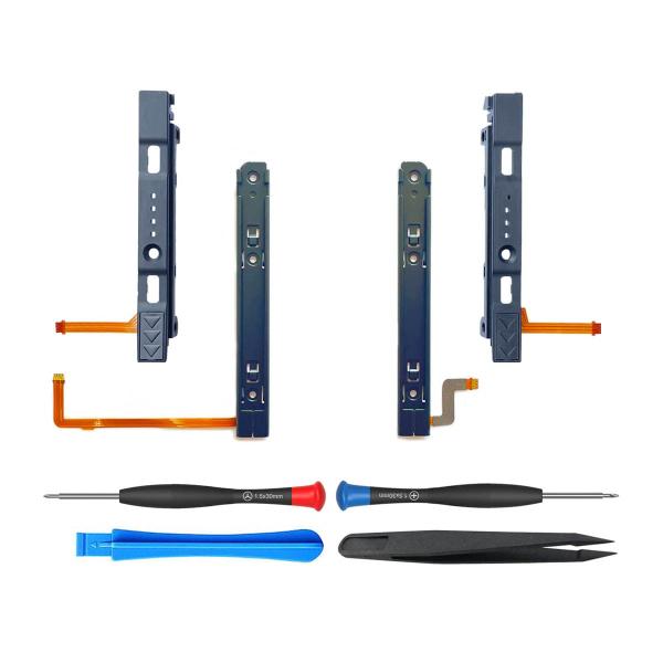 【Switch有機ELモデル用メタルトラック】 ? Switch OLEDモデル用フレキシブルケーブル交換用OEM左右スロット。 2021 Switch OLED ?HEG-001 に対応。最初の 2017 スイッチ用ではありません ?HA...