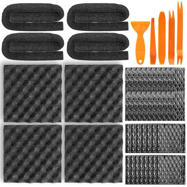 カラー：ブラックサイズ：48点セットセット内容スピーカー背面制振吸音材(約200×200mm/厚さ約20mm・・・4枚) スピーカー用防音テープ(約20×600mm/厚さ約25mm・・・4本) 制振シート制振材(約100×100mm/厚さ約...