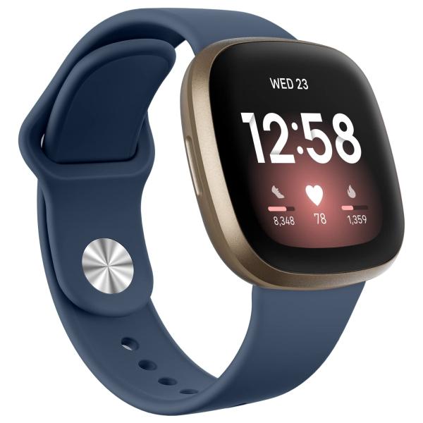 カラー：ネイビースタイル：シンプル【対応機種】Fitbit Versa 3 / Fitbit Sense スマートウオッチ。（注：Fitbit Versa3 スマートウオッチは含まれていません）。【高品質の素材】柔らかくシリ コーン素材で作...
