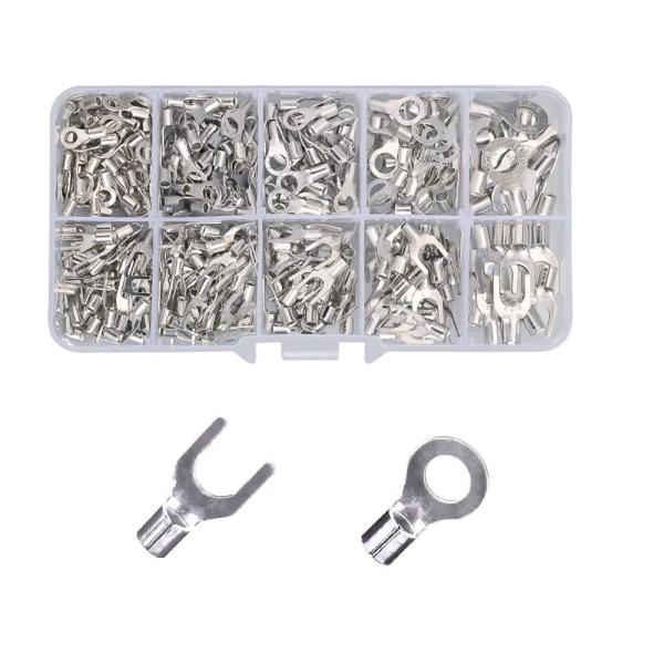 1.【仕様】個数：320個入れ端子セット、 表面材：錫メッキ面、 カラー：シルバー、 形状：O型、U型2.【モデル】RNB1.25-3.2*50、RNB1.25-4*40、RNB2-4*30、RNB2-5*20、RNB3.5-6*20。SN...