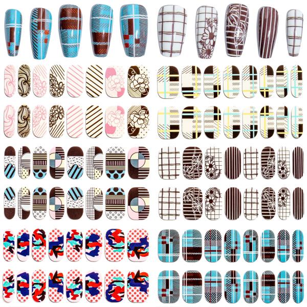 カラー：#3 シンプルスタイル：モダン・23年新しいオリジナルデザイン。使い方は簡単、たった2分で爪がキレイに！取り外しも簡単で、ネイルライトやネイルマシンは一切必要ありません。初心者でも簡単に自宅でネイルチェンジできます。爪を傷めないネイ...