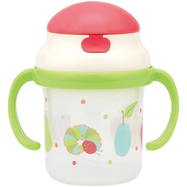 カラー：はらぺこあおむしスタイル：マグカップサイズ:幅12.4×奥行8.6×高さ12.2cm（持ち手部分含む）素材・材質:上下フタ・持ち手・プッシュボタン・本体＝ポリプロピレン ストロー・パッキン・吸い口＝シリコン樹脂容量：230ml両手で...