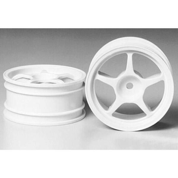 サイズ：26ミリメートル1/10 SCALE ONE-PIECE RACING SPOKE WHEELS (1 PAIR)RCカーの性能アップやセッティングにカラー:白基本スペック:26mm幅ナローサイズ・オフセット+2・2本セット適応車種...