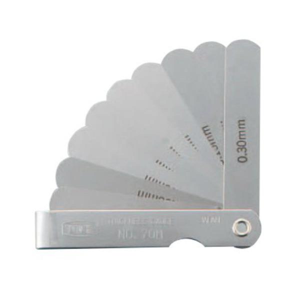 カラー：灰色サイズ：長さ70 m対応サイズ:0.04、0.05、0.06、0.07、0.08、0.1、0.15、0.2、0.3mm開いた時の1枚の寸法:幅13×長さ81mm質量:20g枚数:9枚