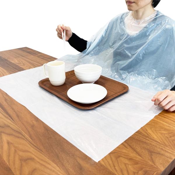 カラー：半透明サイズ：Free Sizeスタイル：日常品衛生的な使い捨てタイプ。ビニー ル製で食べこぼしをしっかりブロック衣類や寝具の汚れを防ぐポリエチレン製エンボス加工で、身体にまとわりつきにくい取り出しやすく広げやすいため、素早く着用で...