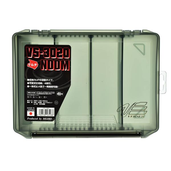 カラー：スモークBKサイズ：マルチサイズ:255×190×60mm本体素材:ポリプロピレン止具素材:ABS可変仕切り板4枚付ワンタッチ式止具ワームプルーフディープタイプ