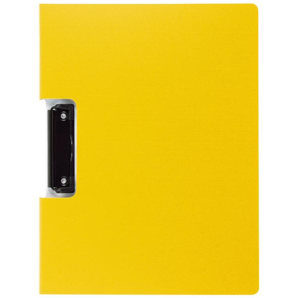カラー：イエ ロースタイル：A4-Sサイズ/247×325×10mm 材質/発泡PP規格/A4ヨコ 適正収納枚数/50枚(コピー用紙)表紙が360度折り返せるクリップファイル。筆記面がしっかり安定します軽量で丈夫な発泡PP素材を使用