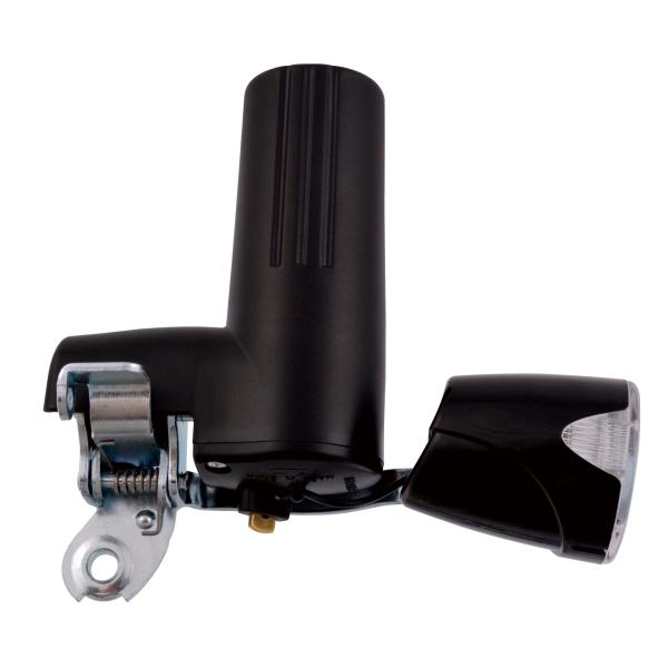 カラー：ブラックサイズ：ノーマルJIS規格適合高輝度ホワイトLED(日本製)取付位置:前フォークの取付ステー面配光設計低出力ダイナモ