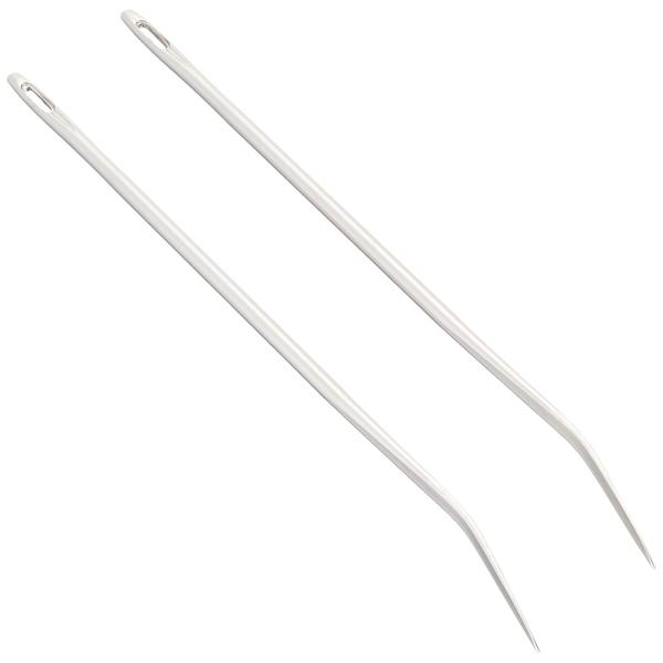 カラー：シルバーサイズ：150mmスタイル：シンプル麻製品、漁業で使用する網などの修理に向いている針です。全長:150mm針径:3.5mm シノギ型/最大幅:5.0mm