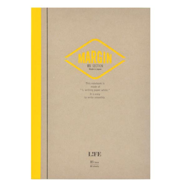 カラー：イエ ローサイズ：A5スタイル：ミニマリスト【サイズ】幅14.8×高さ21×厚さ0.9cm【罫内容】5ミリ方眼+マージン罫【枚数】80枚丈夫で開きやすい糸綴じわけ折製本ページ左側に入ったピンク色のマージン罫は、表題やポイントを書き込...
