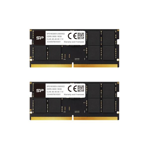 カラー：DDR5 5600MHzサイズ：16GBx2枚DDR5 32GBキット (2 x 16GB) 5600MHz (PC5-44800) CL46 1.1V SODIMM Non-ECCノートパソコン RAM コンピューターメモリ1.1...