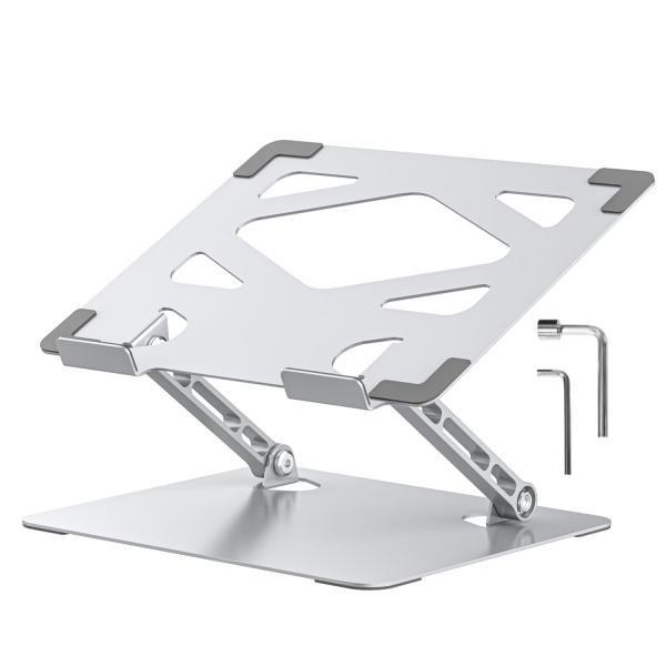 カラー：シルバーグレー【超頑丈〓素鋼製｜耐荷重20kg｜防錆加工】当社のPCスタンドは高級〓素鋼を採用し 耐荷重20kgを実現。MacBook Airをはじめ15.6インチまでのノートPCを超安定支持。安心の両足構造：安定した両足構造により...