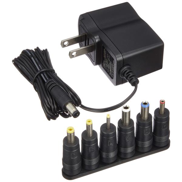 サイズ：6.0Vスタイル：6V用●家庭用コンセント(AC100V)をDC6Vの電圧に変換 ●高容量1000mA、6種類の変換プラグ付で様々な機器に対応 ●安定化回路内蔵で、電圧変動が少なく機器にやさしい ●スイッチング式