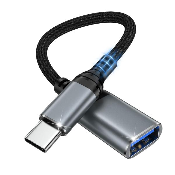 カラー：グレー【USB Type-C 変換アダプタ】ノートPCやタブレット端末、スマートフォン等の幅広いUSB-C機器に対応し、お使いの機器でUSB-A端子が利用可能なUSB-C OTG変換アダプタです。外付けHDD、USBメモリ、マウス、...