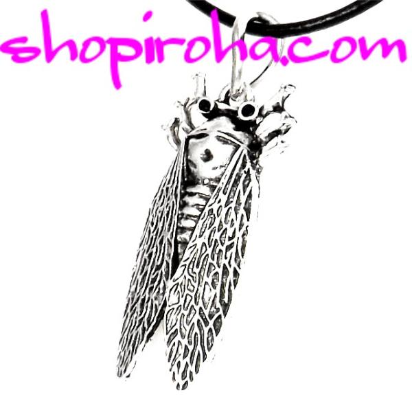 セミのネックレス 幸運のシンボル 魔除けのお守り 復活 不老不死 永遠  アミュレット 魔除け 美の守り神 shopiroha.com送料無料セミのネックレス collier cicada 幸運蝉のネックレス アミュレット アンティーク シ...