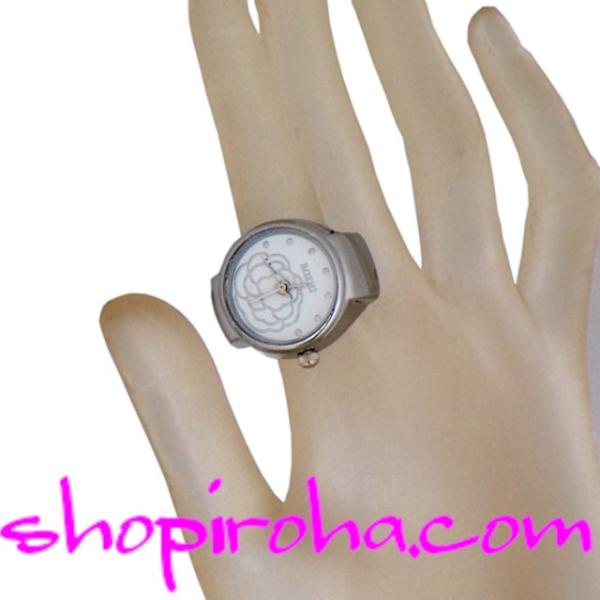 指時計 指輪時計 シルバー ローズ リングウォッチ フィンガーウォッチ 銀色のバラ shopiroha.com 送料無料PCの横に置いたり、お部屋のインテリアやアクセサリーにしても、とてもオシャレ指輪型時計 リングウォッチ フィンガーウォッ...