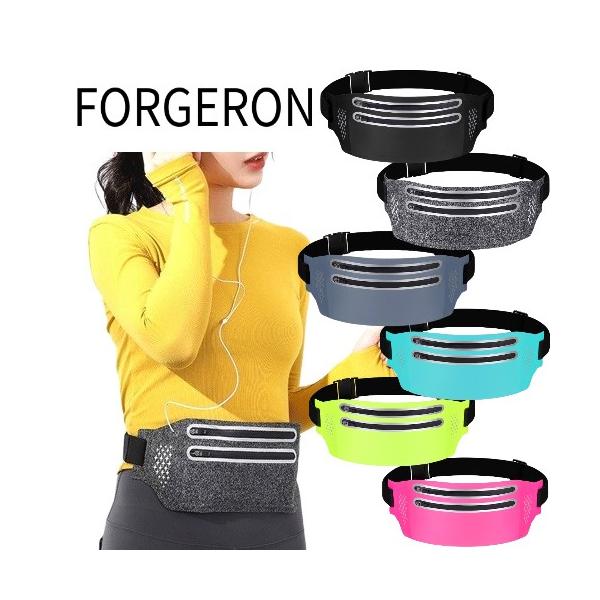 スポーツやアウトドアのランニングポシェット、トラベル用のシークレットポシェットとしてマチのない薄型タイプシンプルデザインの男女兼用ウエストポーチ差し込みバックルで取り外し簡単、ウエストにフィットする無段階調整ベルト雨の日にも使えるはっ水加工...