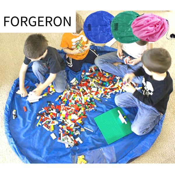 子ども一人でもお片付けできる、見た目もすっきり収納簡単にお片付けまでできるプレイマット兼おもちゃ収納袋プレイマットの上で遊んで、紐を絞ったらお片付け完了♪卓上サイズの38cm〜広々遊べる125cm[対象年齢：3歳以上][サイズ/重さ]38×...