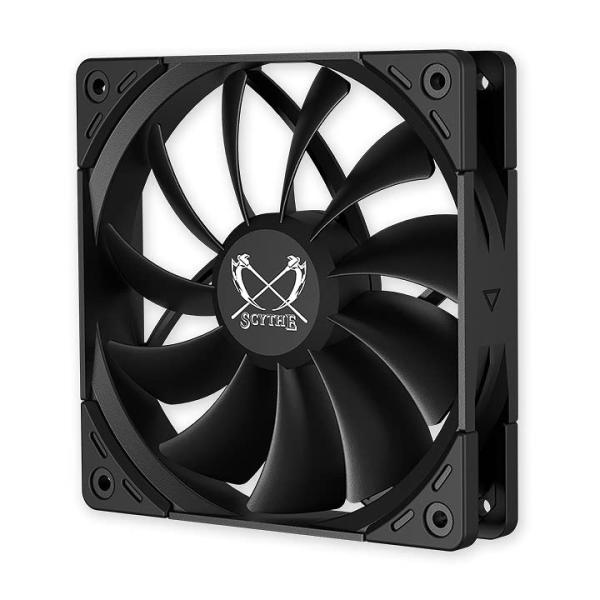 SCYTHE サイズ オリジナル設計 12cm角 ファン KAZE FLEX II 120 PWM対応 最大2000rpm KFS1225FD20-P ・サイズ：120×120×厚さ26mm　リブ：無し　重量：142g　接続：PWM 4ピン...