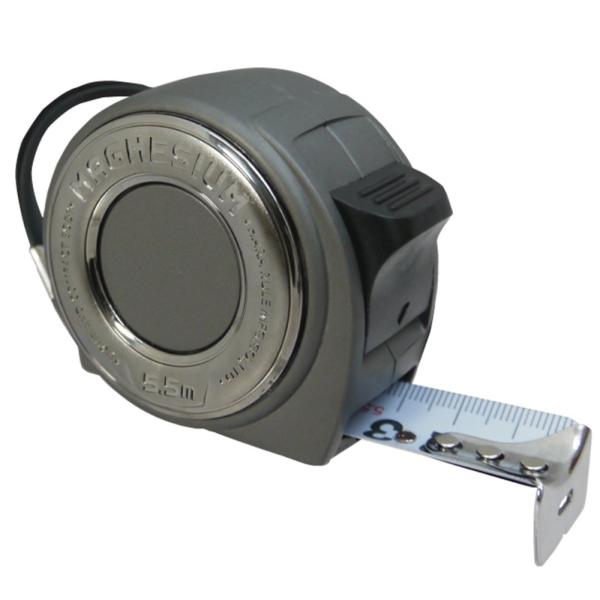原度器 メジャー マグネシウム MGN2555 幅25mm×長さ5.5m ・テープ:スチール・テープ長さ(m)：5.5 テープ幅(mm)：25 水平保持(m)：2.3 ロック仕様・移動爪 ロックタイプ JIS1級 片面目盛 455mmピッチ...