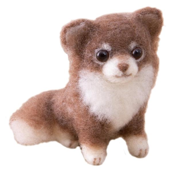 ハマナカ フェルト羊毛キット アクレーヌでつくる DOG &amp; CAT チワワ (ロングコート) デザイン 須佐 沙知子 H441-651 ・キット内容：アクレーヌ・目・レシピ・いろいろな角度からのわかりやすい完成写真付き・デザイン：...