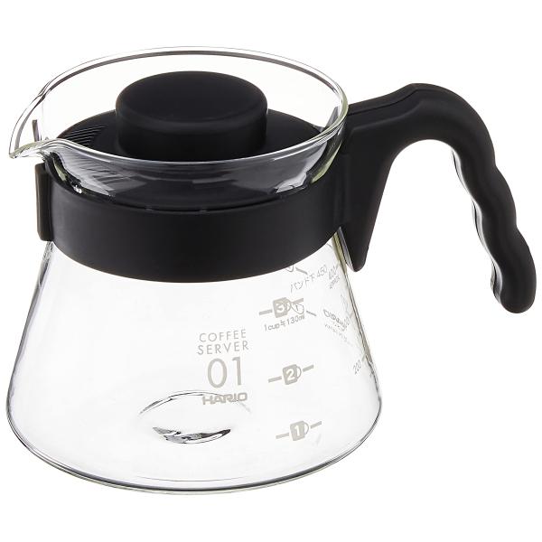 HARIO(ハリオ) V60コーヒーサーバー 電子レンジ/食洗機対応 450ml ブラック 日本製 VCS-01B ・サイズ:幅16.2×奥11.4×高11cm 口径9.2cm・フタをしたまま電子レンジOK・原産国:日本・実用容量:450m...