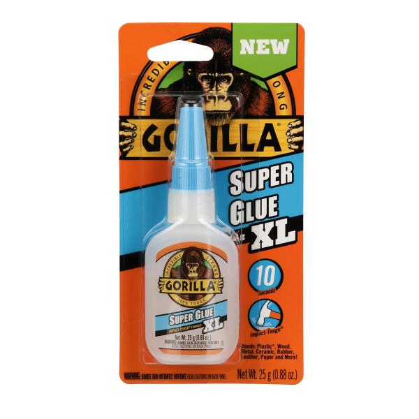 Gorilla（ゴリラ）強力接着剤 ジェル XL 25g クリア 1パック 7400202 ・すばやく乾燥： 10&amp;#65374;45秒で乾き、クランプ不要。・多用途： プラスチック、木材、金属、セラミック、ゴム、革、紙などを接着で...