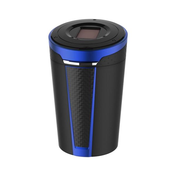 星光産業 EXEA 車内用品 灰皿 ソーラーライトアッシュ ED-211 ブルー ・スポーツテイストのブルーが映えるカーボン調灰皿・スーパースリムの太さまで(5~8mm)対応の消火穴とタバコ置き・フタはワンプッシュオープンで消火穴クリーニン...