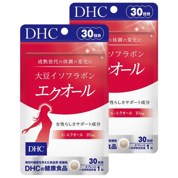 【2個セット】DHC 大豆イソフラボン エクオール タブレット 30日分×2袋 ・パッケージ重量:0.03kg