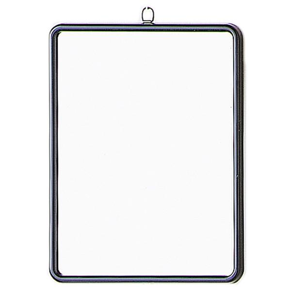 ヤマムラ 角型 ハンガーミラー M ブラック Y-1105 ・サイズ:鏡/218*292? 枠/241*317*13?・材質:ガラス鏡、PS樹脂・重量:410g