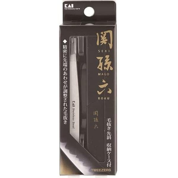 貝印 KAI 関孫六 毛抜き 先斜 収納ケース付き シルバー ピンセット用 ムダ毛 HC1806 ・乳幼児の手が届かない安全な場所に保管してください。・毛抜き以外の用途に使用しないでください。・原材料:毛抜き/ステンレススチール、ケース/A...