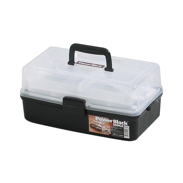JEJアステージ シェルフパワー 350-G2 ブラック 工具箱 小物入れ 防災 [幅34.2×奥行20.3×高さ15.5cm] ・ホビーやレジャー等の多目的収納に便利です。・仕切板を自由に動かせます。・内寸(約)W30.1×D14.1×H...